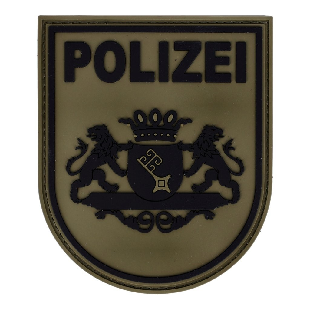 Rubberpatch Polizei Bremen - steingrau/oliv – POLAS GmbH